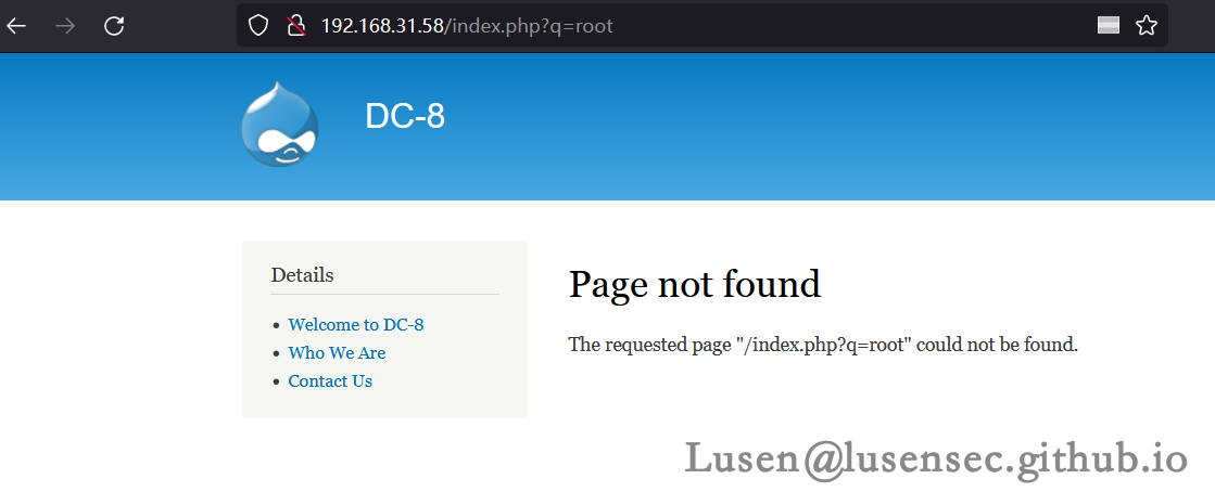 【Vulnhub系列】Vulnhub靶场_DC-8 | Lusenの小窝