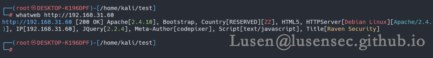 【Vulnhub系列】Vulnhub靶场_Raven2 | Lusenの小窝